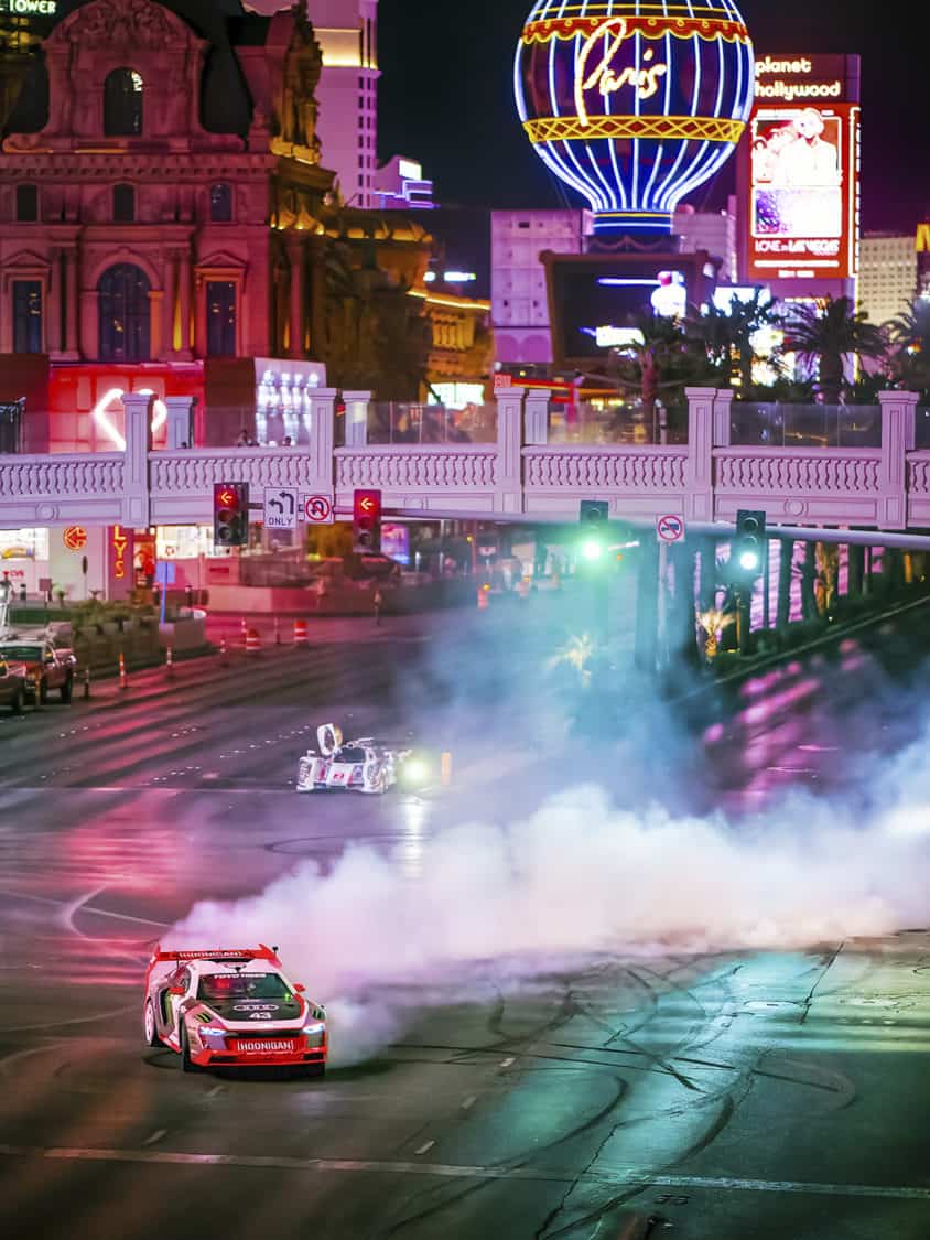 Ken Block's Electric Audi Hoonigan vs. Las Vegas