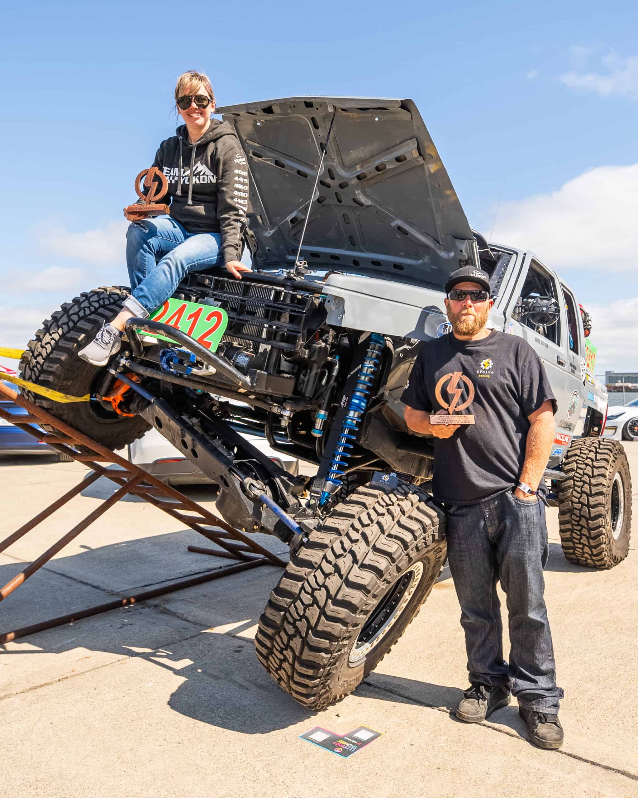 1983 Chevy S10 Tesla Swapped EV Truck Claims Dual Awards