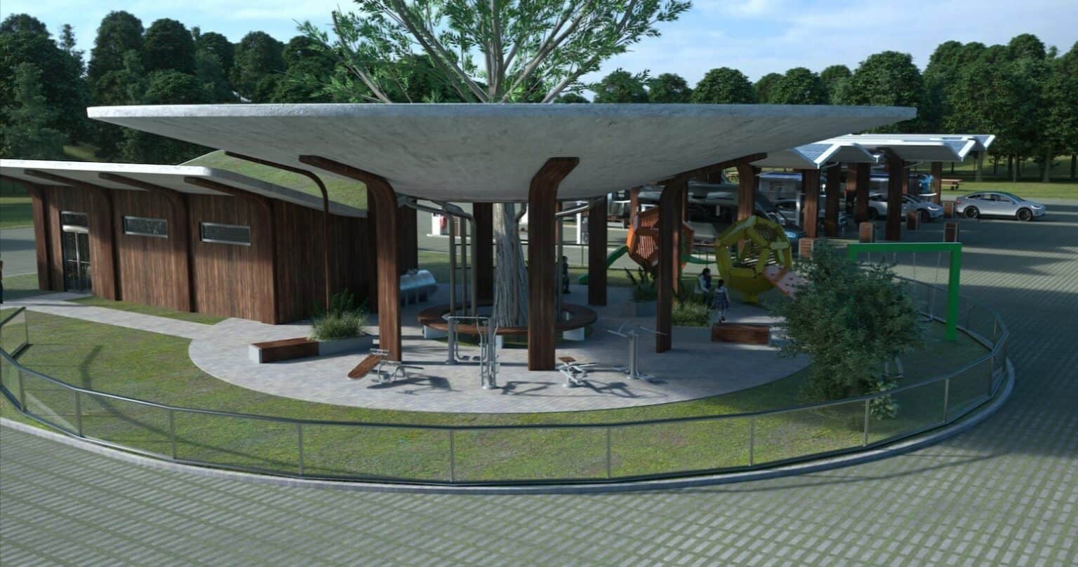 THOR Industries Unveils EV Charging Station Concept for Electric RVs