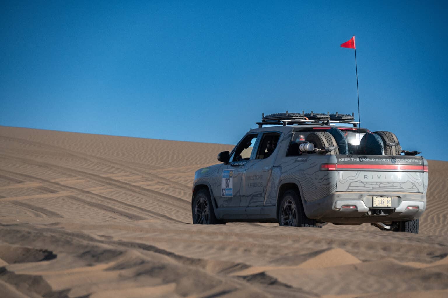 Rebelle Rally Victory in a Stock Electric Rivian R1T Truck
