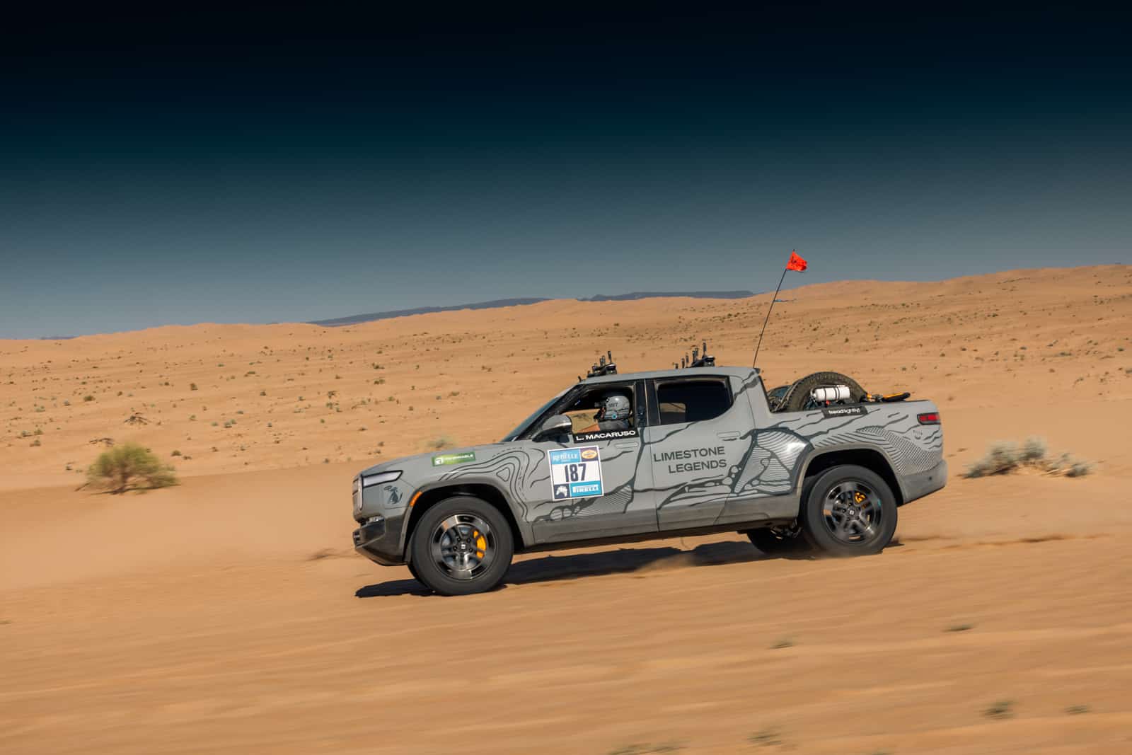 Rebelle Rally Victory in a Stock Electric Rivian R1T Truck