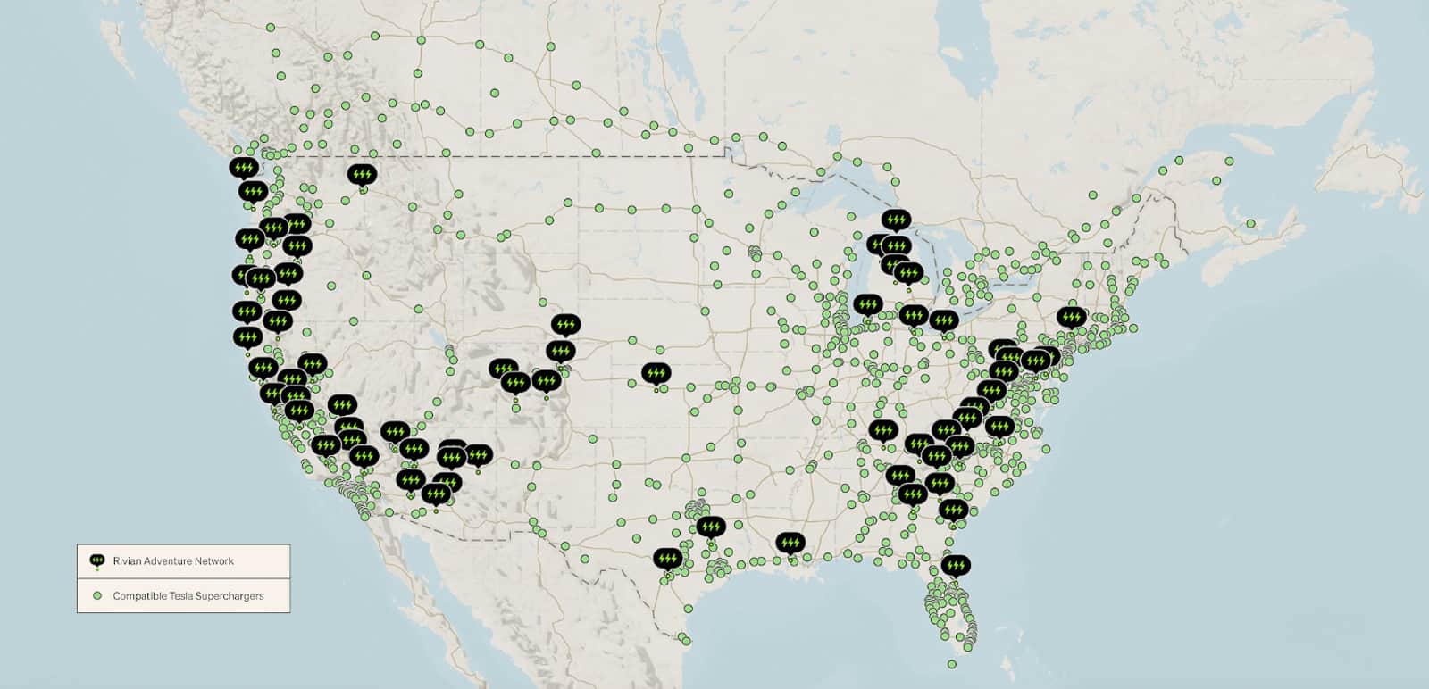 Rivian Vehicles Now Compatible with Tesla Supercharger Network ...