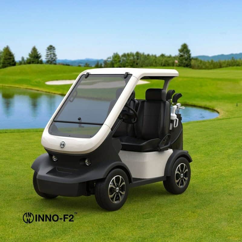 The INNO-F2 Two-Seater Electric Golf Cart Offers a Comfortable Premium ...