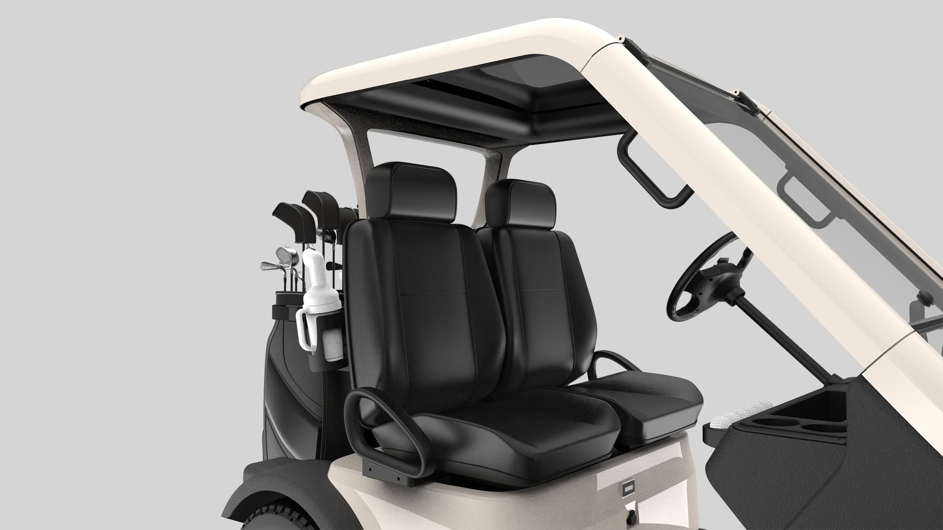 The INNO-F2 Two-Seater Electric Golf Cart Offers a Comfortable Premium ...