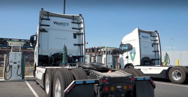 WattEV Opens Solar-Powered Megawatt Electric Truck Charging Depot