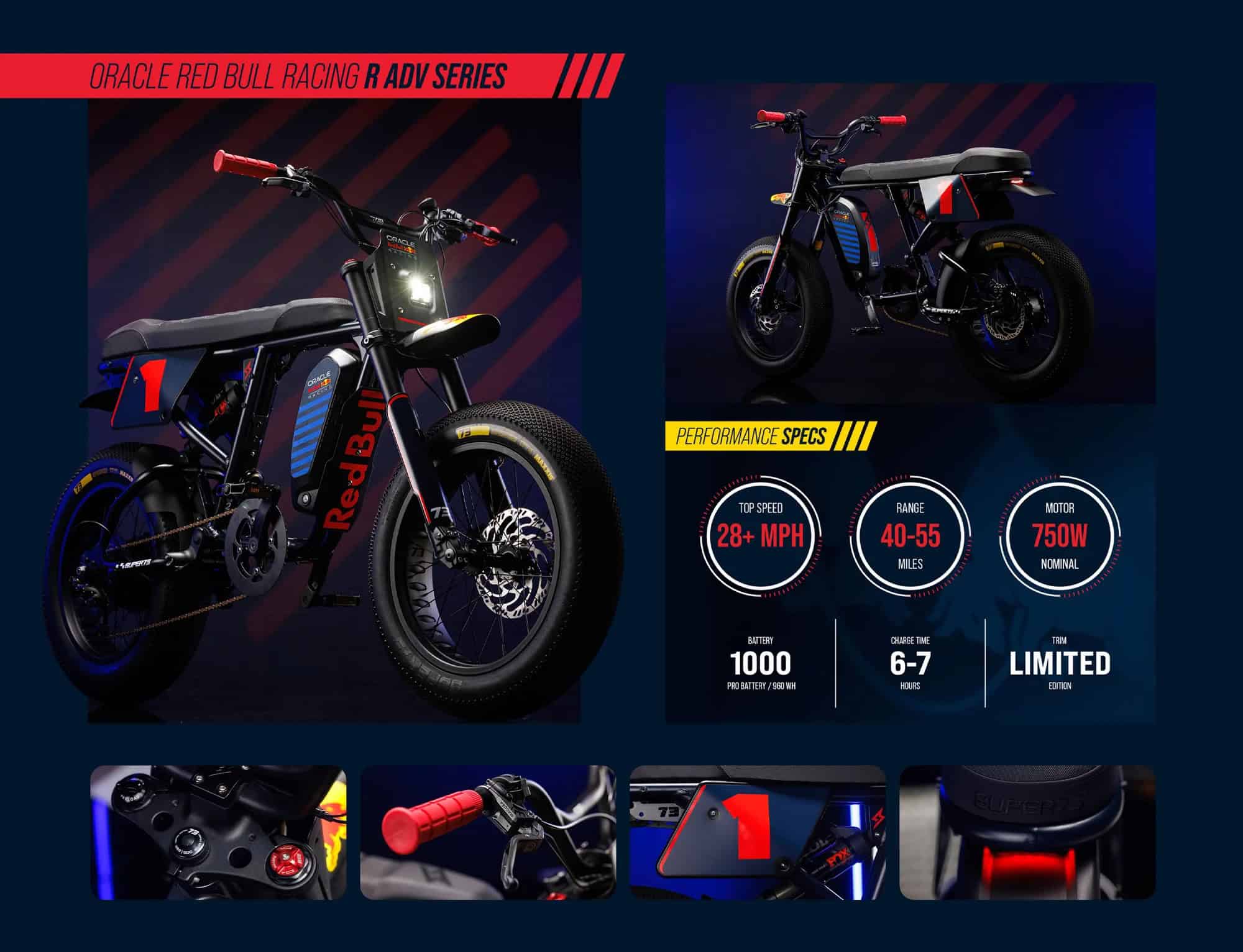Super73 Teams Up with Oracle Red Bull Racing for Exclusive Limited-Edition Ebikes